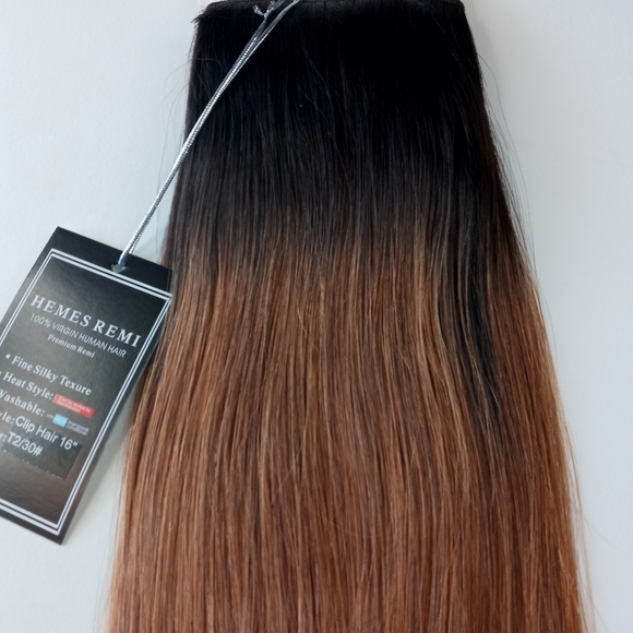 Hair | 16 Two Tone T23 Clipon Human Hair Extensions Easy To Style ...